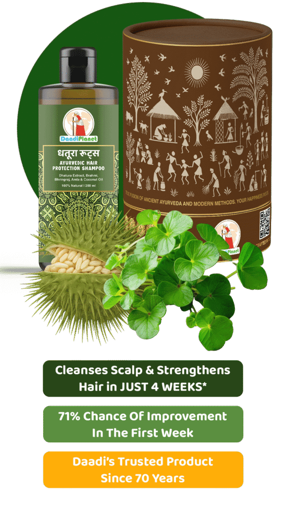 Dhatura Roots Ayurvedic Hair Protection Shampoo - DaadiPlanet